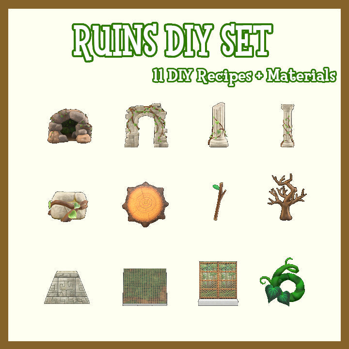 ACNH Ruins DIY Recipes (Glowing Moss & Ancient Furniture) – ACNHMALL