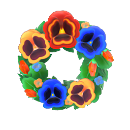 Snazzy Pansy Wreath DIY Recipe Animal Crossing New Horizons | ACNH ...