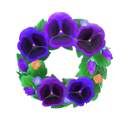 Cool Pansy Wreath DIY Recipe Animal Crossing New Horizons | ACNH ...